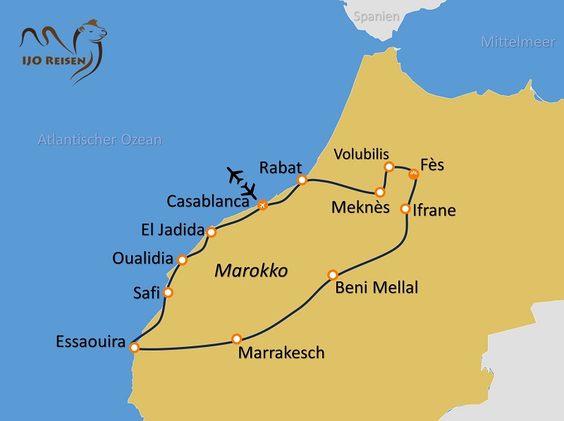 10 Tage Rundreise Marroko ab 1399 EUR|Städte, Küsten und Sahara ...