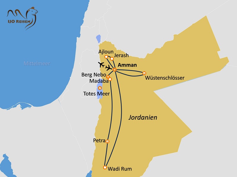 Klassische Rundreise Jordanien |8 Tage Rundreise-Jordanien ab 949,-